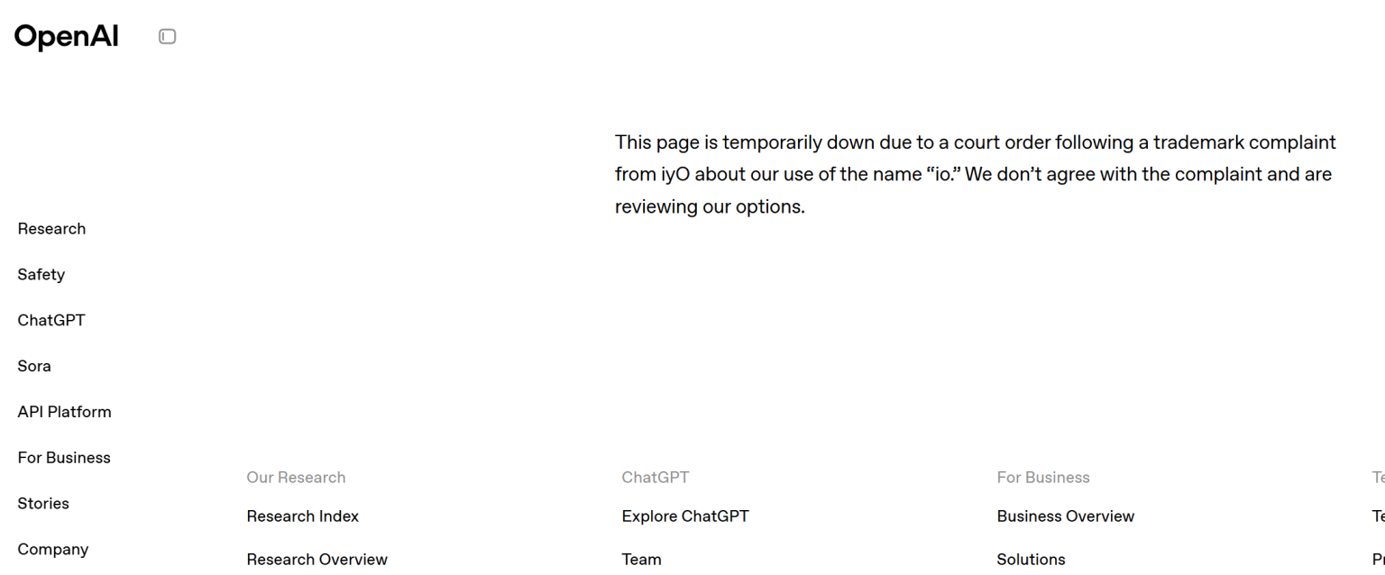 OpenAI and Jony Ive Quietly Drop “io” Name but Stay the Course on AI ...