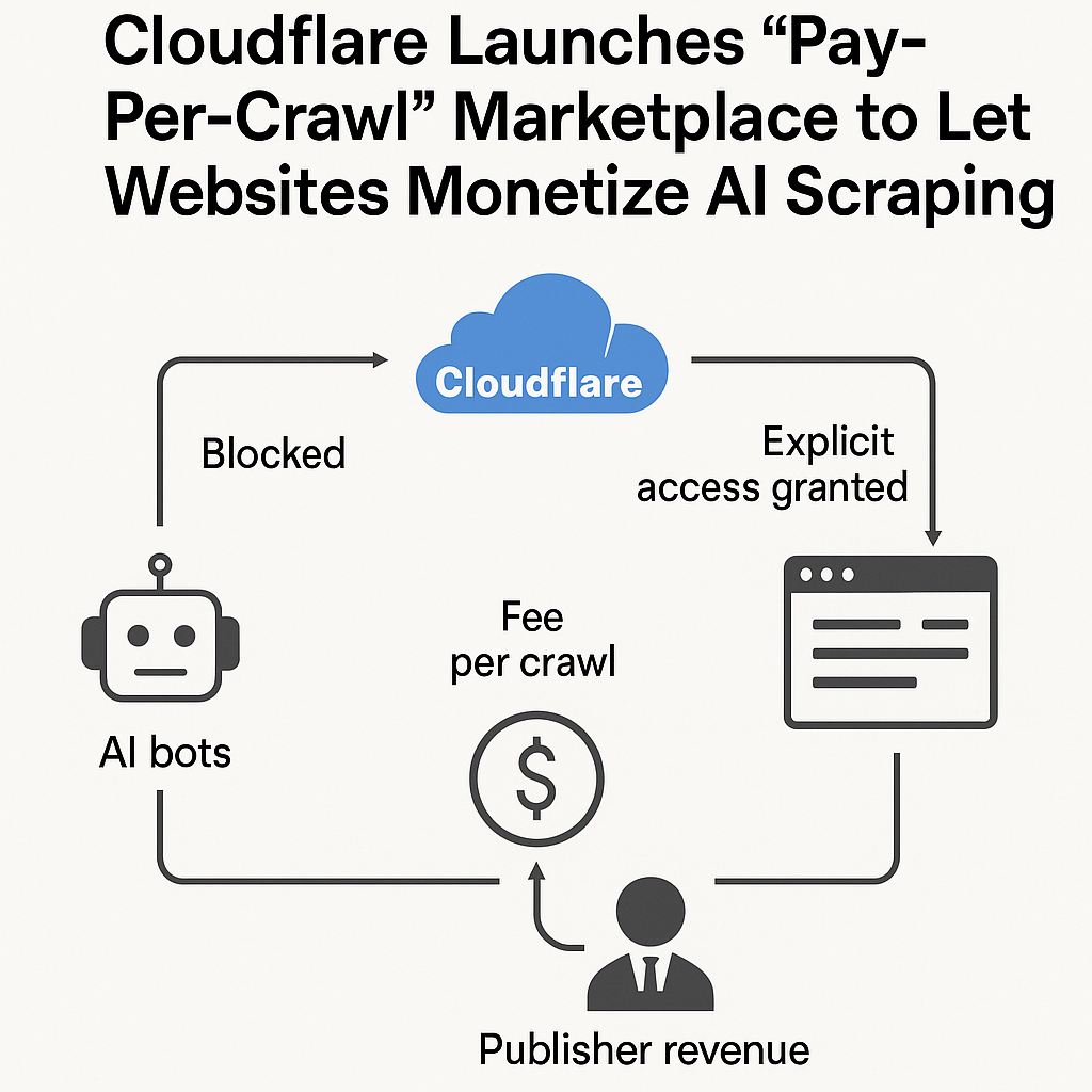 Cloudflare Launches “Pay‑Per‑Crawl” Marketplace to Let Websites ...